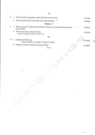 3rd Semester Computer Science and Engineering (ACU - 2021) Question ...