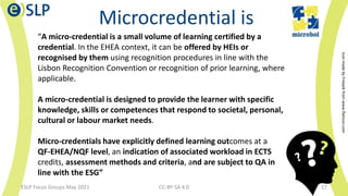 2021 slp policy forum sl ps, microcredentials, modularity by george ubachs (eadtu) | PPT