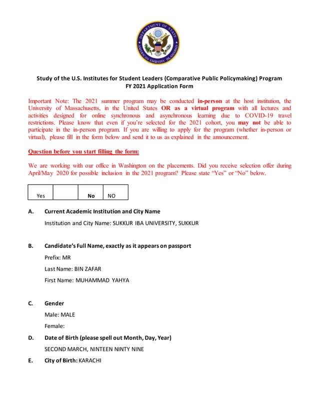 2021 susi-application-form | PDF