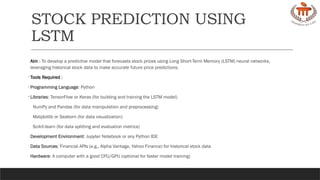 stock market prediction using LSTM ankit | PPT