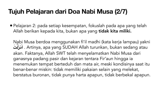 Belajar Berdoa Bersama Nabi Musa | PPT