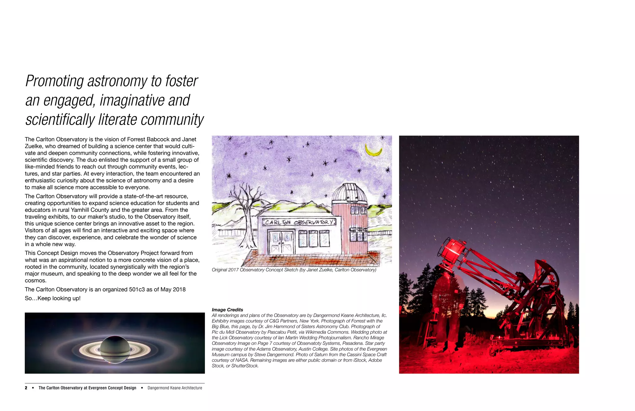 Carlton Observatory Concept Book | PDF