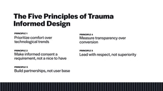 Trauma Informed Design: Learning and Applying the Trauma Heuristic | PDF