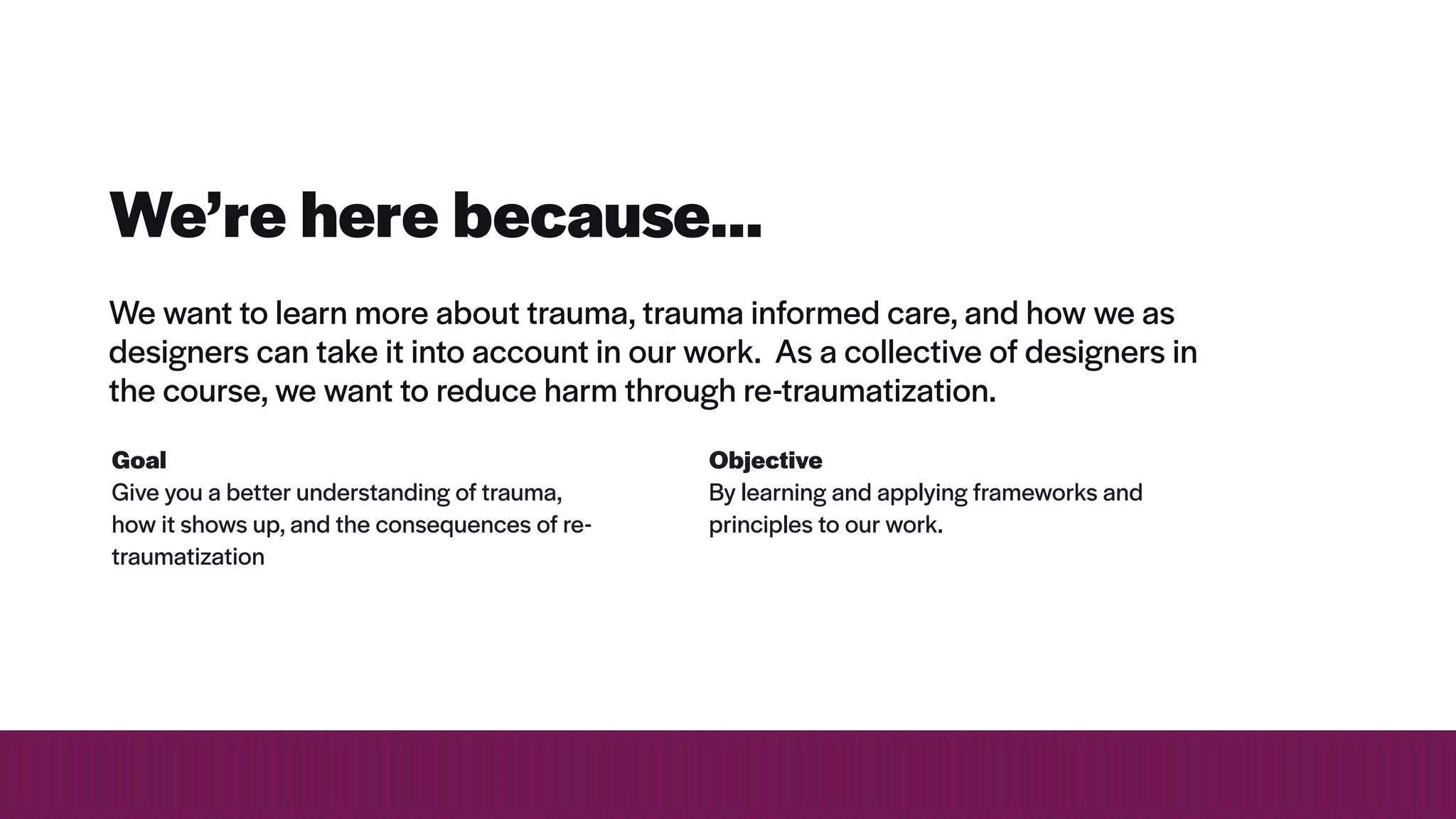 Trauma Informed Design: The Five Principles of Trauma Informed Design | PDF