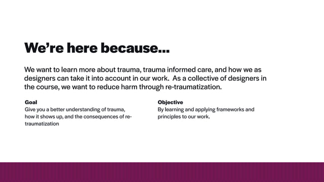 Trauma Informed Design: The Five Principles of Trauma Informed Design | PDF