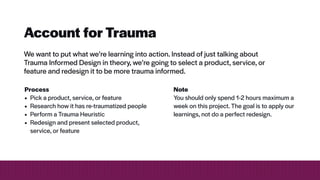 Trauma Informed Design: The Five Principles of Trauma Informed Design | PDF