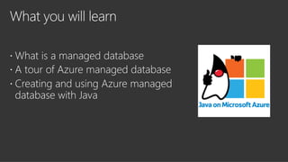 Java on Azure "Back to Basics" series - databases introduction | PPT