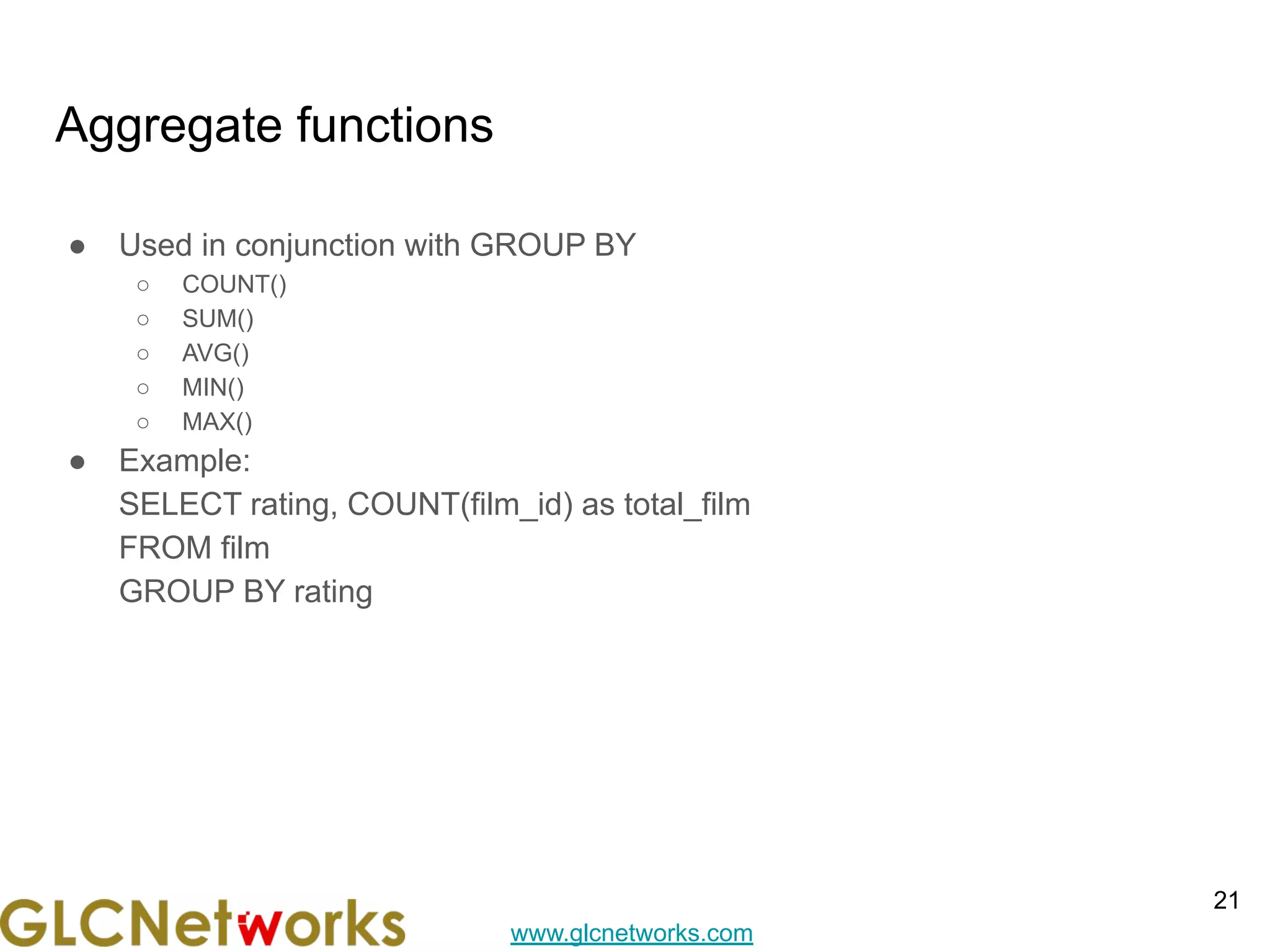 Data Analytics with DBMS | PDF