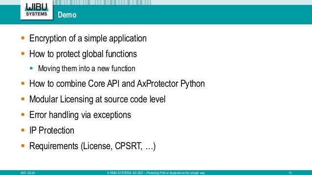 Protecting Python applications the simpler way | PPT