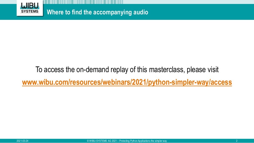 Protecting Python applications the simpler way | PPT