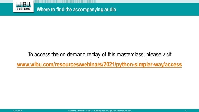 Protecting Python applications the simpler way | PPT