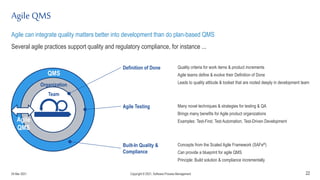 Dr. Andreas Birk: Approaches to Agile in Medical Device Development | PPT