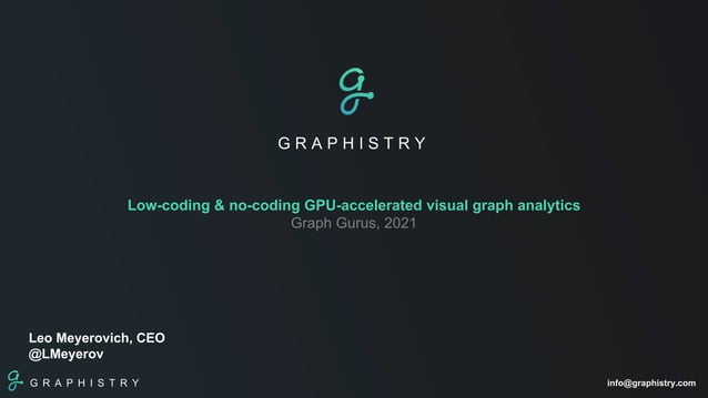 Graphistry Low Code And No Code Gpu Accelerated Visual Graph Analytics Ppt