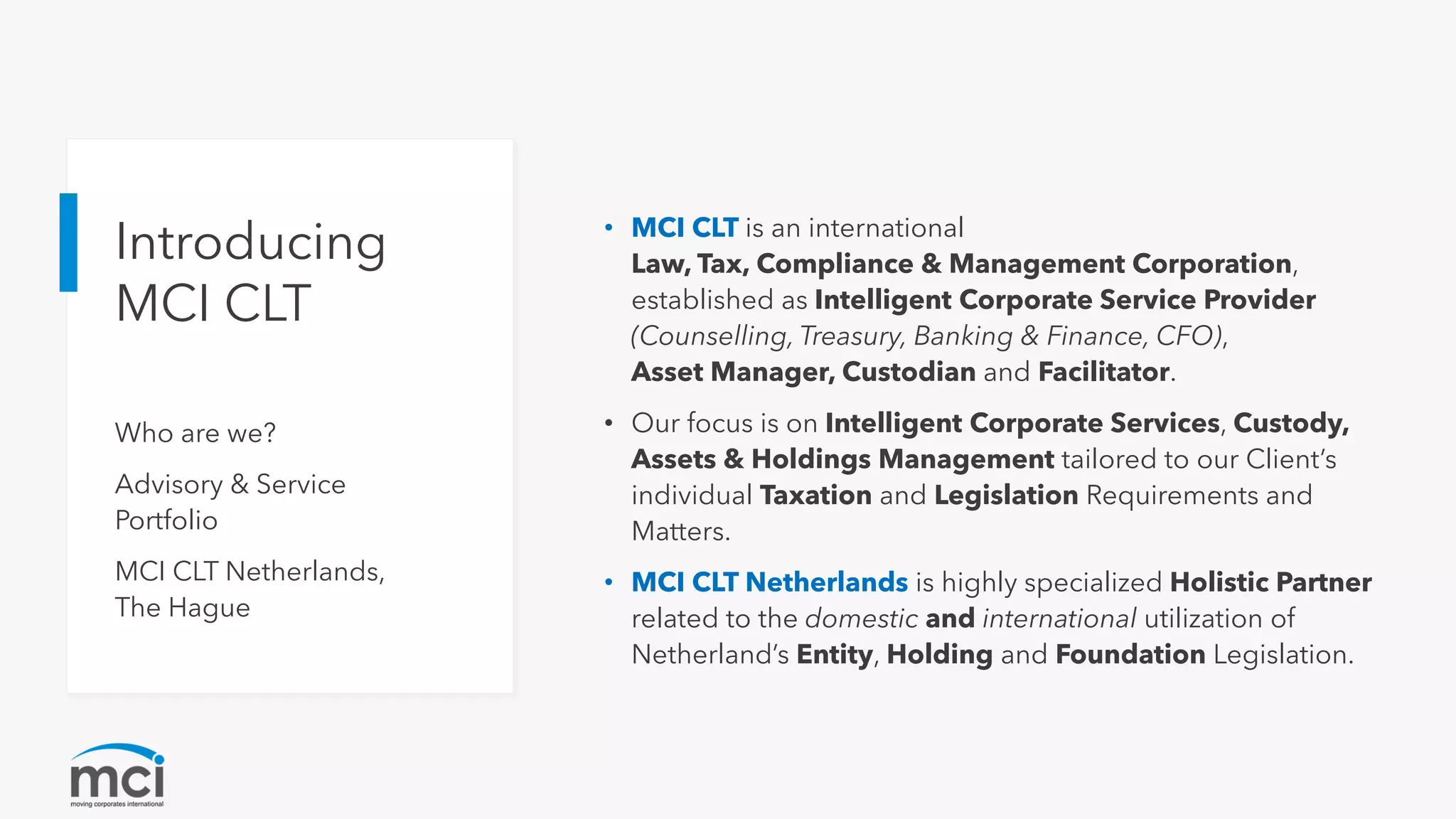 MCI CLT Dutch Holding Structures EN (2021.03) | PPT
