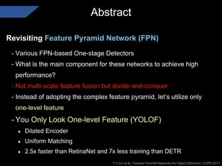 Review: You Only Look One-level Feature | PPT