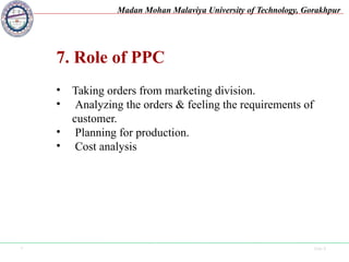 PPC, production planning and control,role importance | PPT