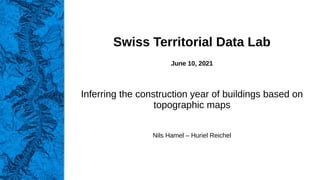 Swiss Territorial Data Lab - Spacial Data Science Conference | PPT