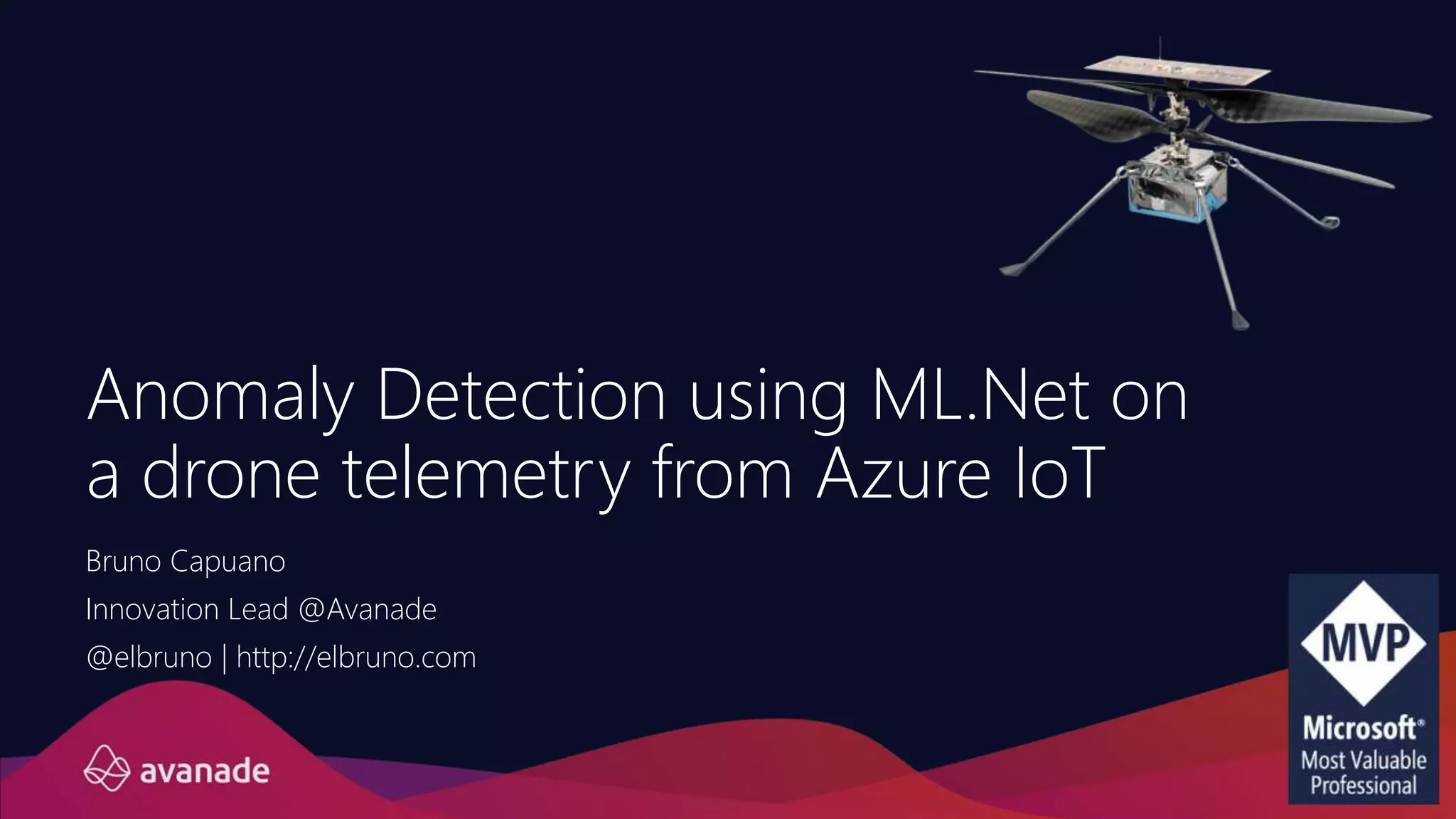 Global AI on Virtual Tour Oslo - Anomaly Detection using ML.Net on a drone telemetry from Azure ...