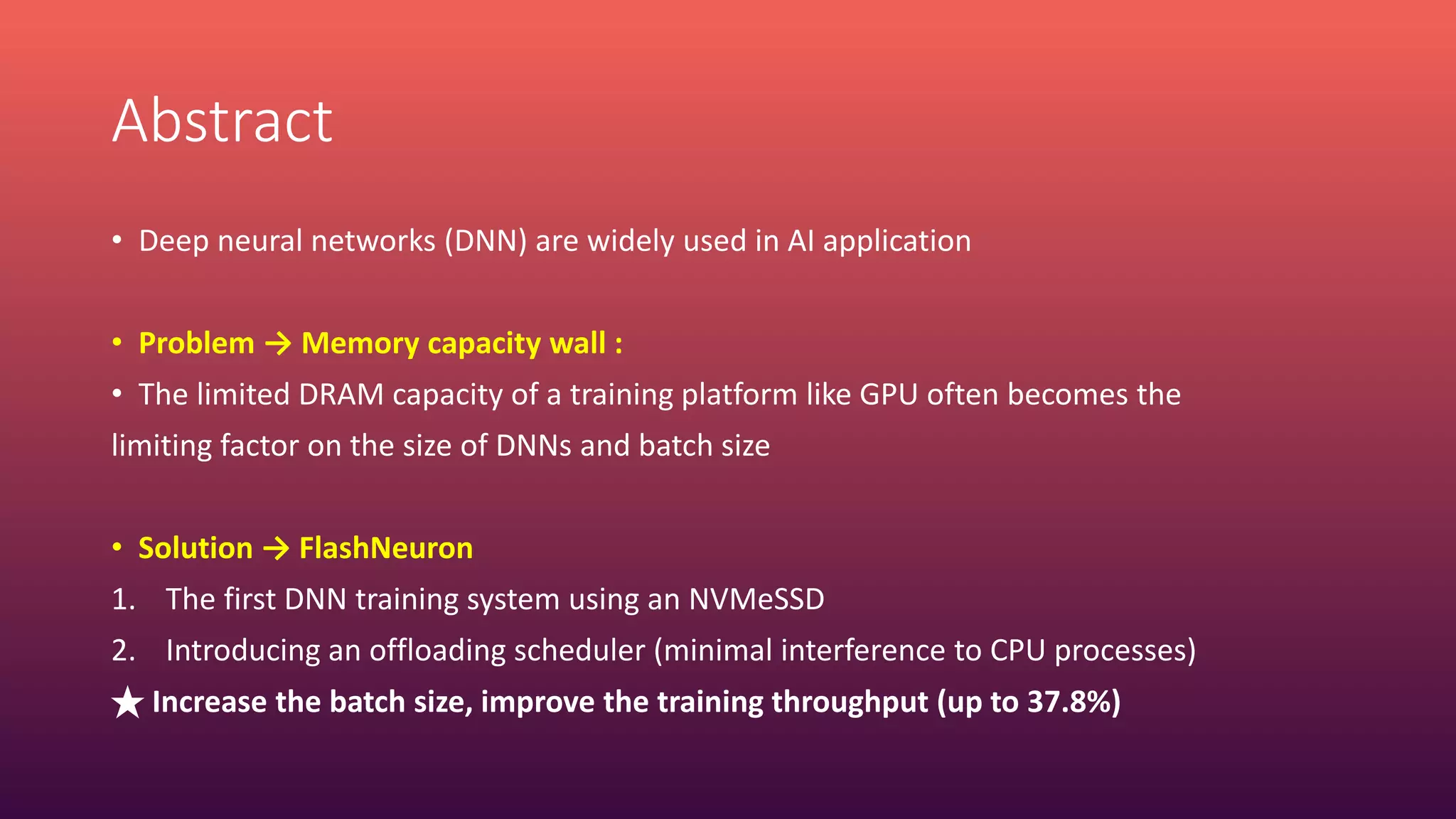FlashNeuron SSD-Enabled Large-Batch Training of Very Deep Neural ...