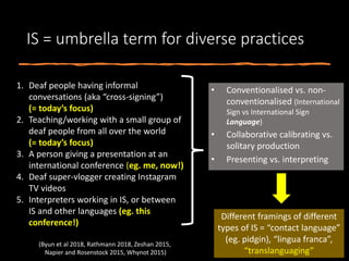 International Sign as Translingual Practice | PPT