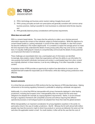 Special Committee review of the Personal Information Protection Act ...