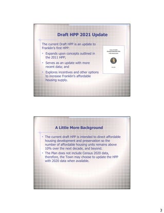 Franklin (MA) Housing Production Plan Presentation - 20210714 | PDF ...