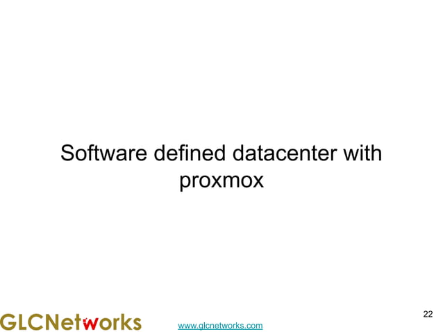 Software Defined Datacenter with Proxmox | PDF