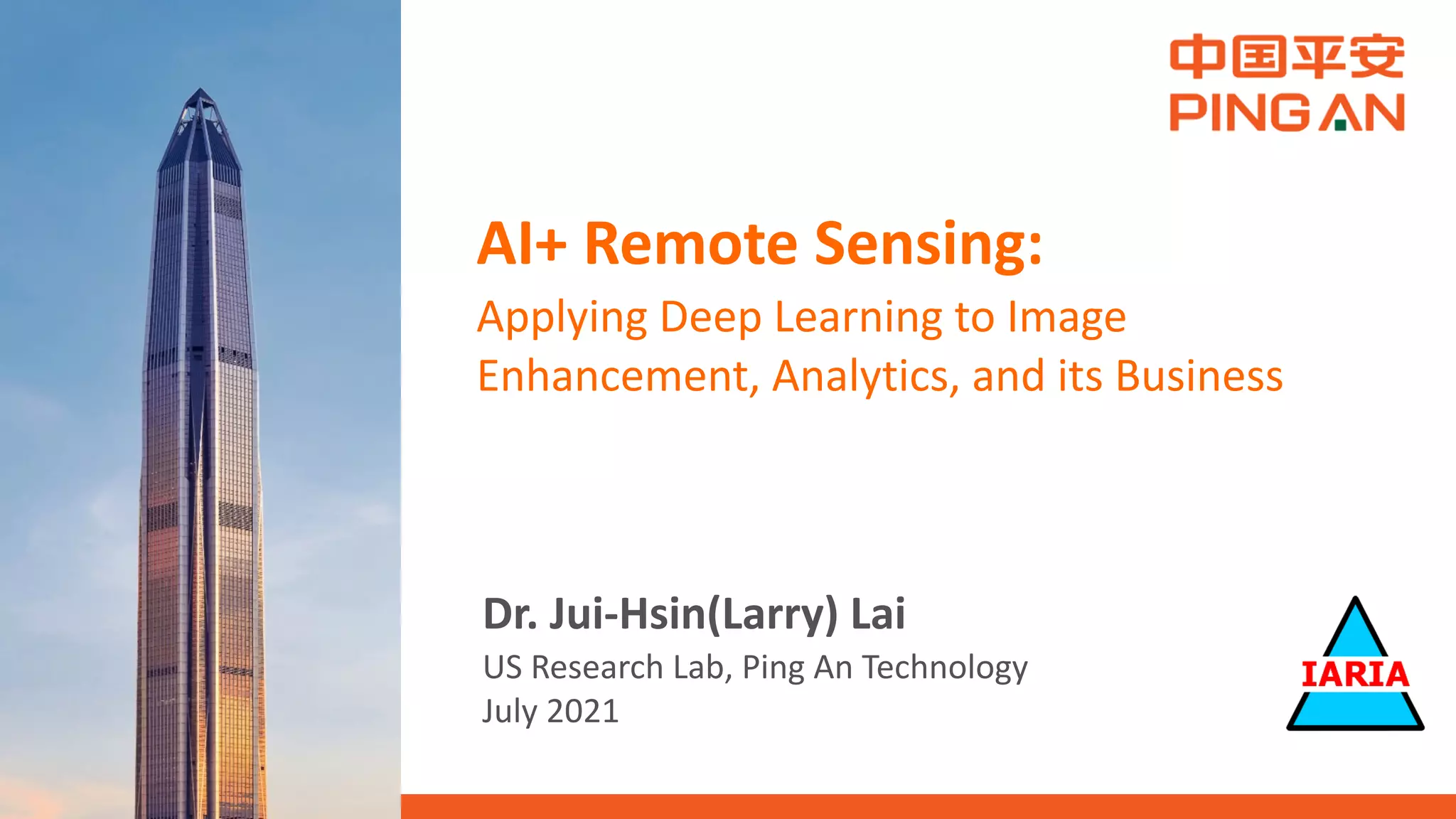 AI+ Remote Sensing: Applying Deep Learning to Image Enhancement, Analytics, and its Business ...