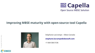 Improving MBSE maturity with open-source tool Capella | PDF