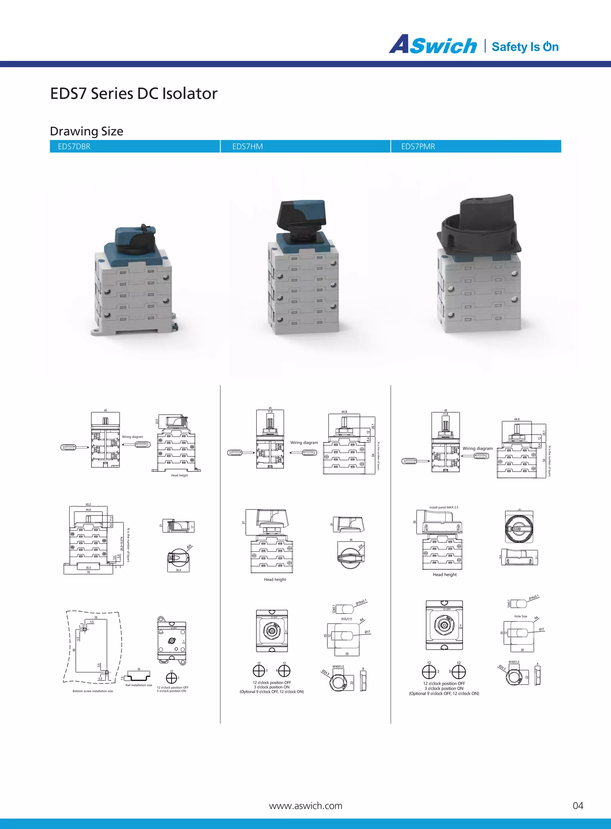 Aswich Electrical DC Isolation Switch :EDS7 Series DC Isolator | PDF