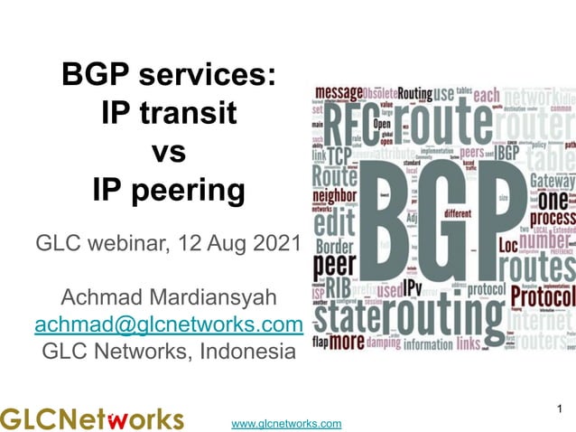 BGP Services IP Transit vs IP Peering | PPT