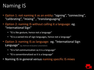 Small-Scale Sign Multilingualism | PPT