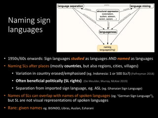 Small-Scale Sign Multilingualism | PPT