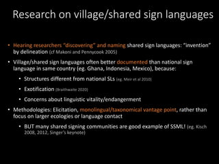 Small-Scale Sign Multilingualism | PPTX