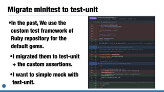 How to develop the Standard Libraries of Ruby? | PPT