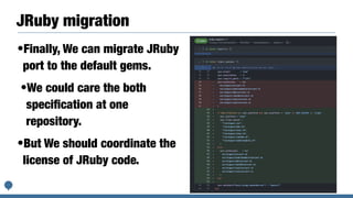 How to develop the Standard Libraries of Ruby? | PPT