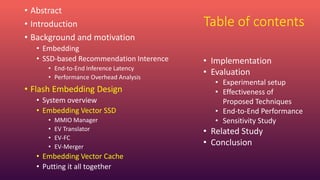 FlashEmbedding: Storing Embedding Tables in SSD for Large-Scale Recommender Systems.pptx