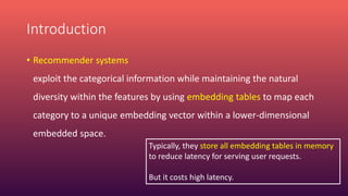 FlashEmbedding: Storing Embedding Tables in SSD for Large-Scale Recommender Systems.pptx