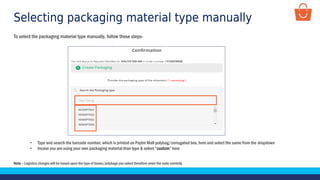 single item order processing (lmd) multiple shipments | PPT