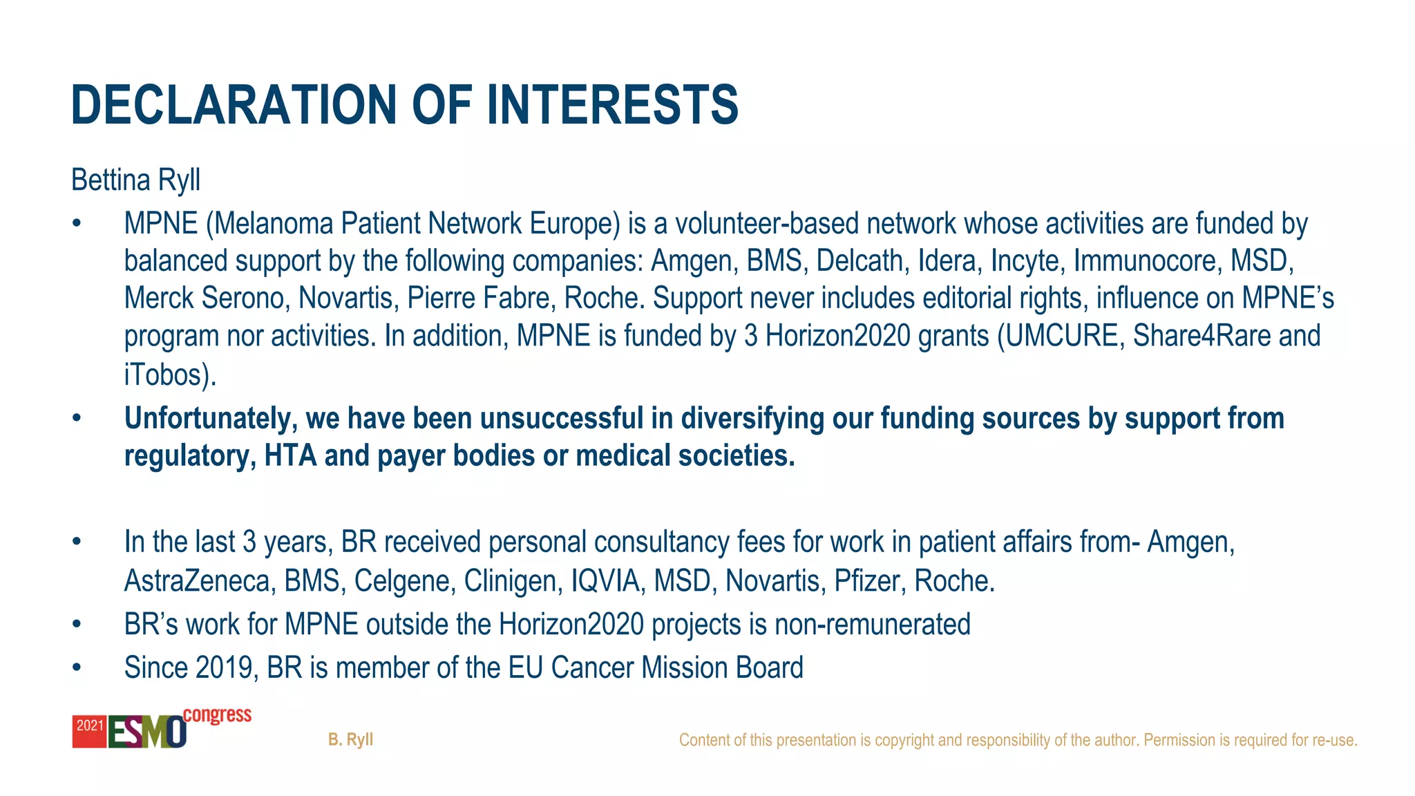 Clinical Benefit from a patient's perspective | PDF