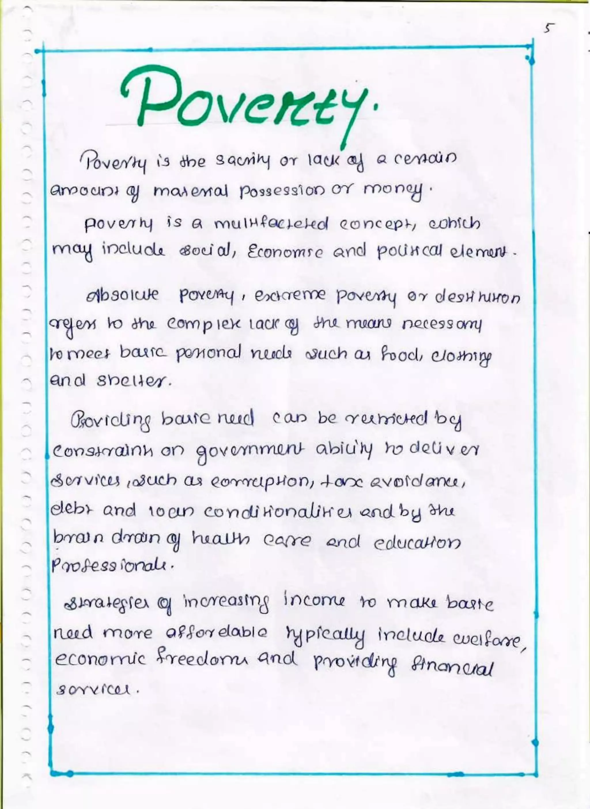 poverty project class 12th 1 part | PDF