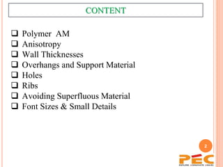 DESIGN FOR POLYMER AM | PPTX