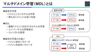 文献紹介：Learning multiple visual domains with residual adapters | PPT