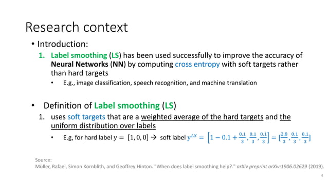 20211019 When does label smoothing help_shared ver | PPT