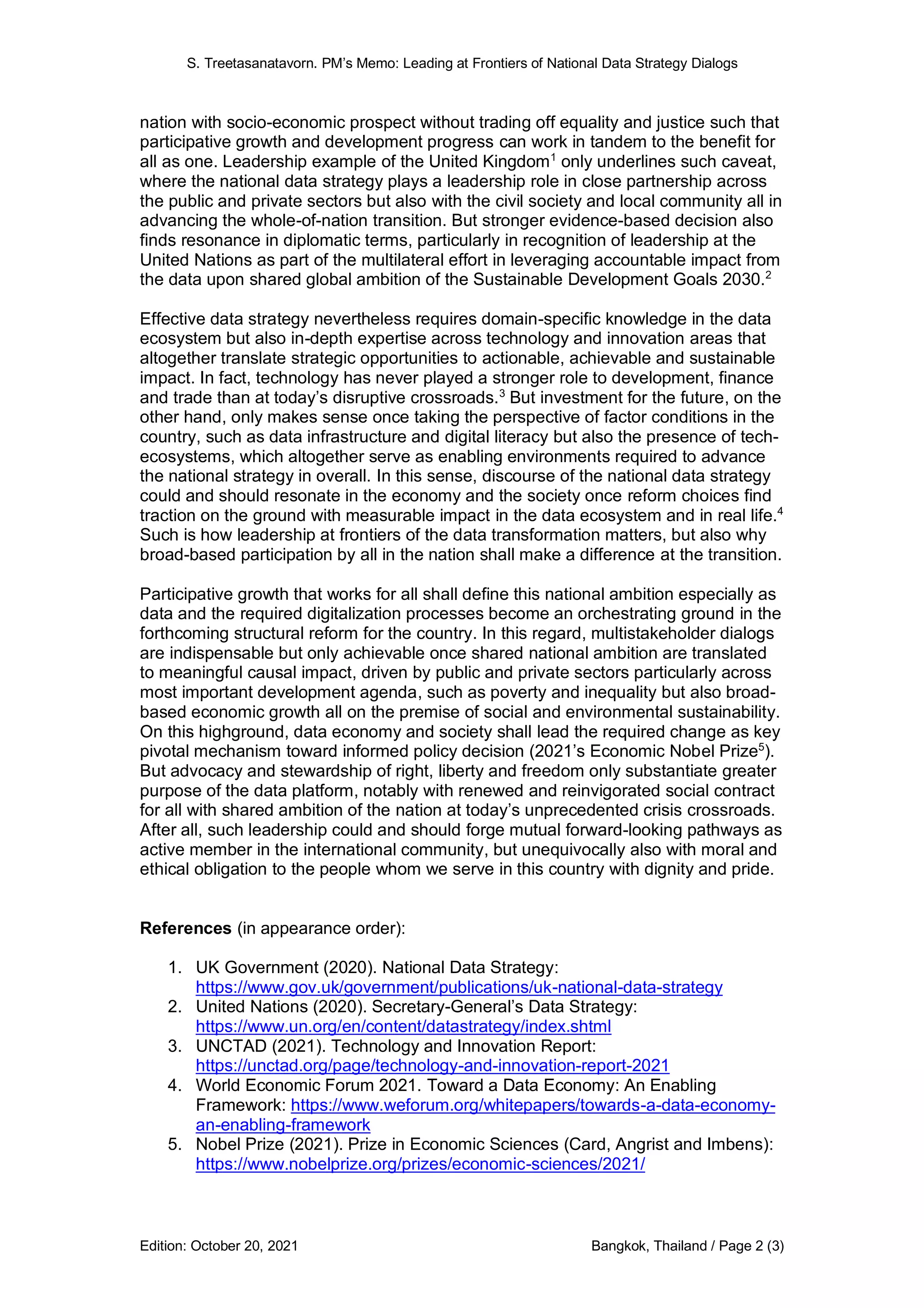 Leading at Frontiers of National Data Strategy Dialogs | PDF ...