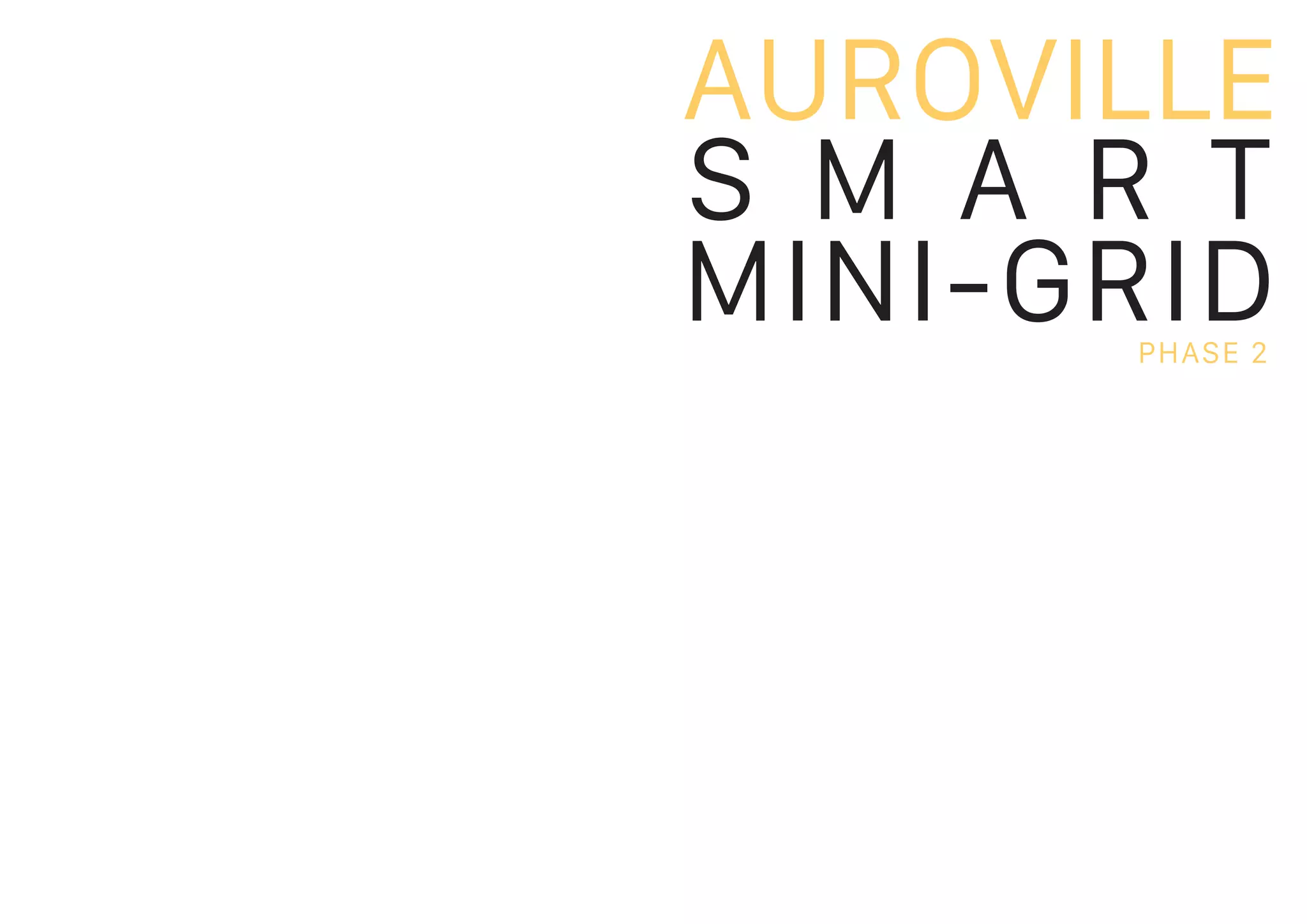 AUROVILLE SMART MINI-GRID | PHASE 2 | PDF