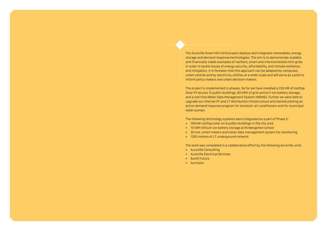 AUROVILLE SMART MINI-GRID | PHASE 2 | PDF