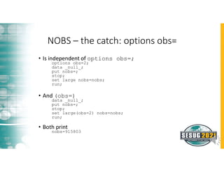 202110 SESUG 46 NOBS for Noobs | PPT