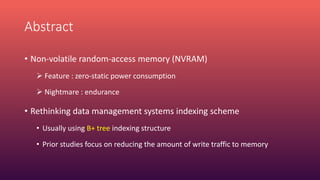 Beyond Write-reduction Consideration: A Wear-leveling-enabled B+-tree Indexing Scheme over an ...