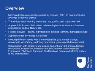 The function of microcredentials for the Open University | PPT